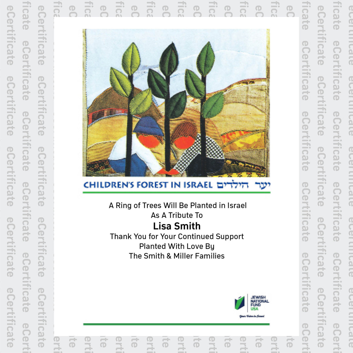 Children's Forest - JNF Plant A Tree | Jewish National Fund-USA